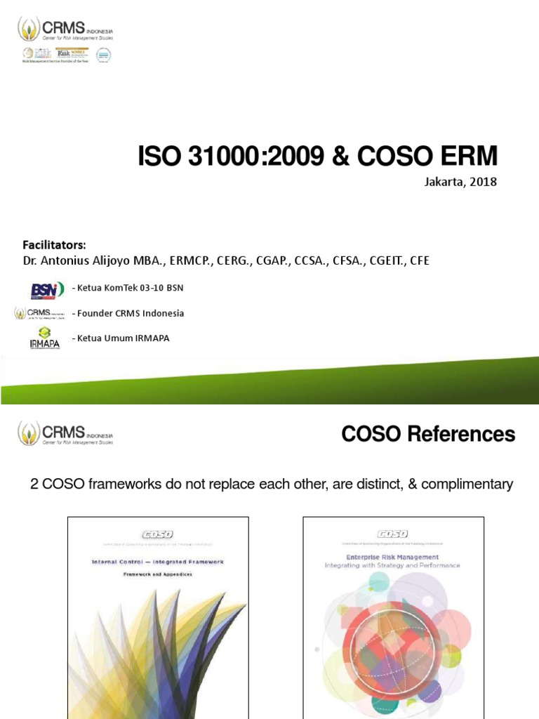 Iso 31000 Coso Erm - 18 | PDF | Risk Management | Enterprise Risk ...