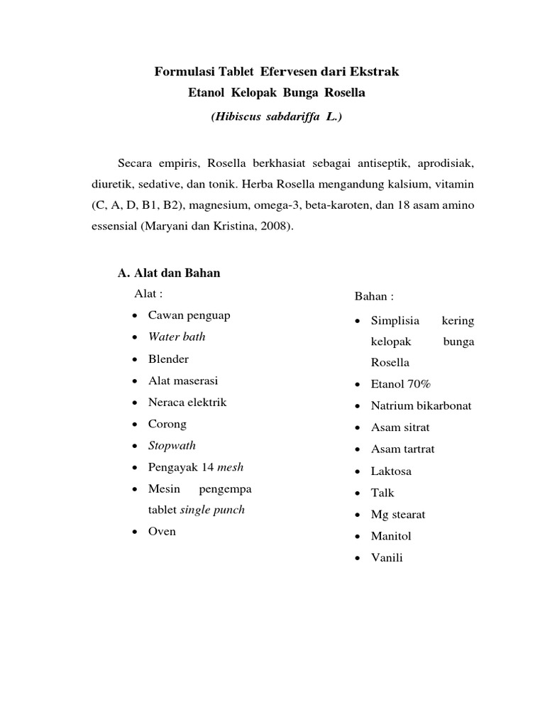 Formulasi Tablet Effervescent | PDF