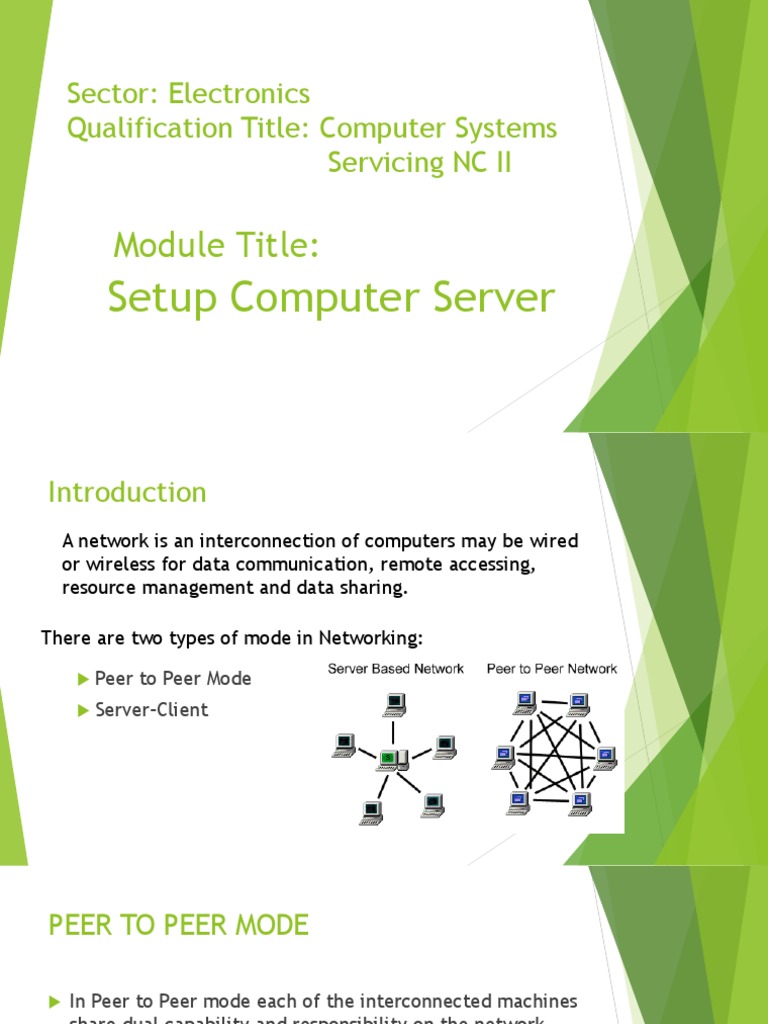 Setup Computer Server | PDF | Peer To Peer | Computer Network