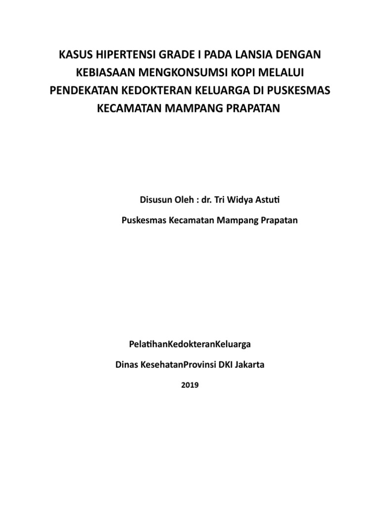 Tri Widya Astuti Laporan Kasus Hipertensi | PDF