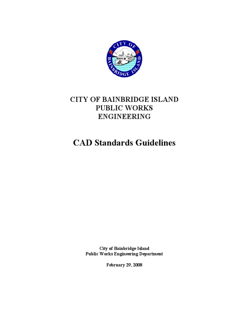 Bainbridge Island CAD Standards Guide | PDF | Auto Cad | Surveying