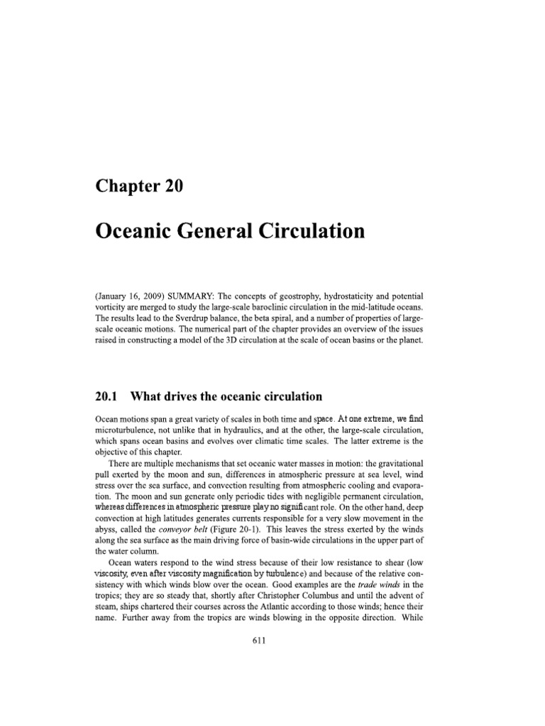 The Evolution of Ocean Circulation Theory: From Early Concepts of ...