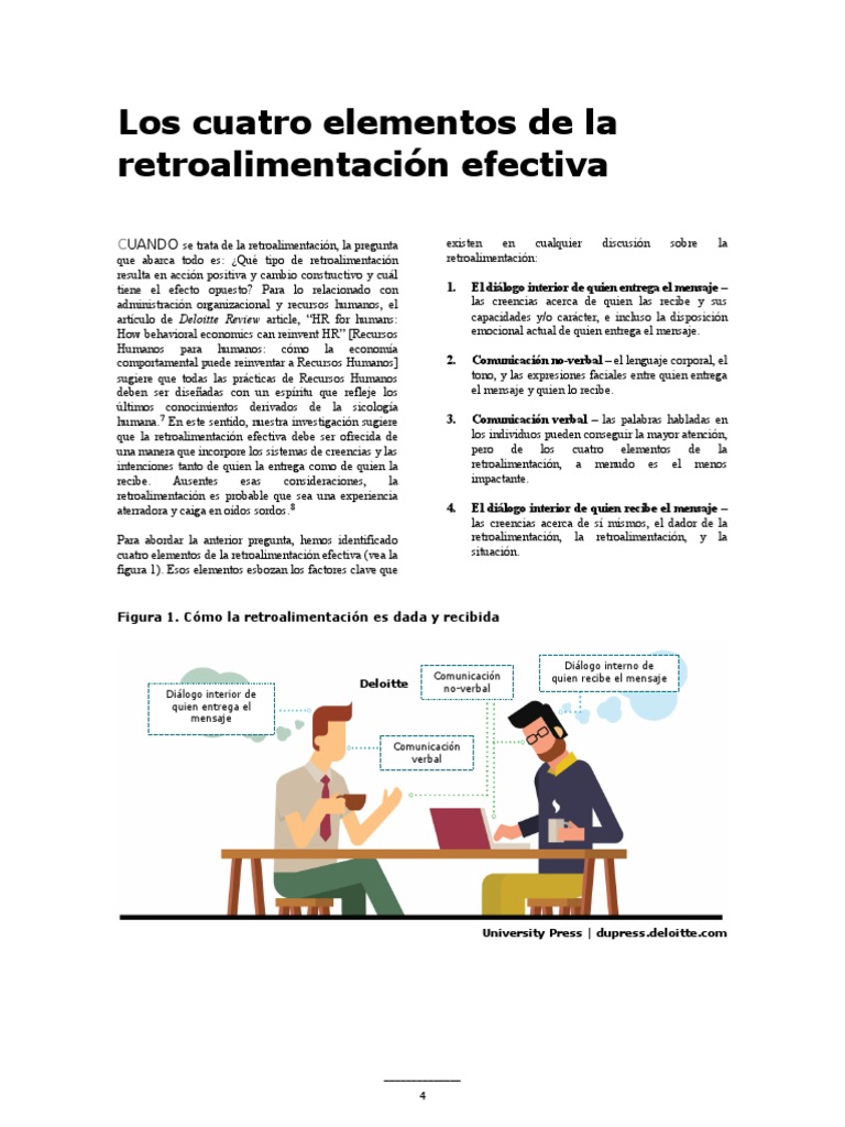 Los cuatro elementos de la retroalimentación efectiva: Uando ...