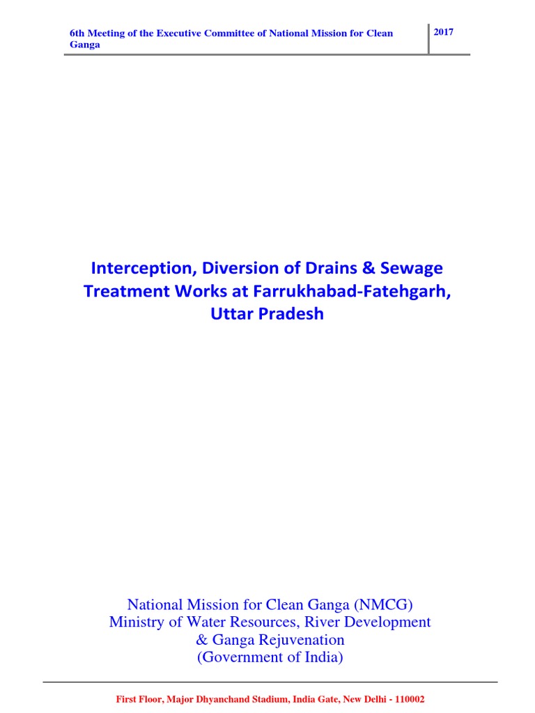 Interception, Diversion of Drains & Sewage Treatment Works at ...