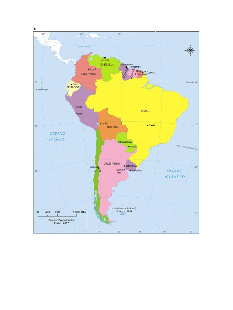 Mapa De América Del Sur Para Imprimir