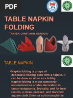 Table Napkin Folding | PDF | Cooking, Food & Wine | Home & Garden