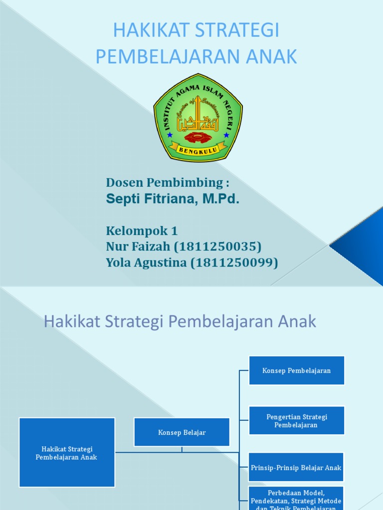 Hakikat Strategi Pembelajaran Anak | PDF