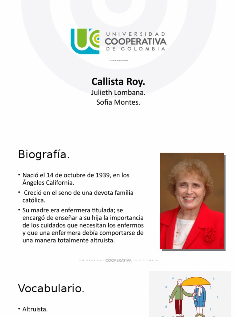 Callista Roy. | Enfermería | Ciencias de la Salud