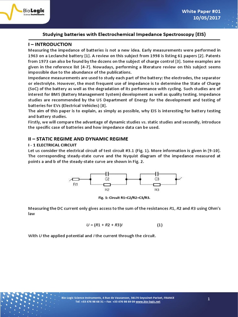 EIS Batteries | PDF | Electrical Impedance | Electrochemistry