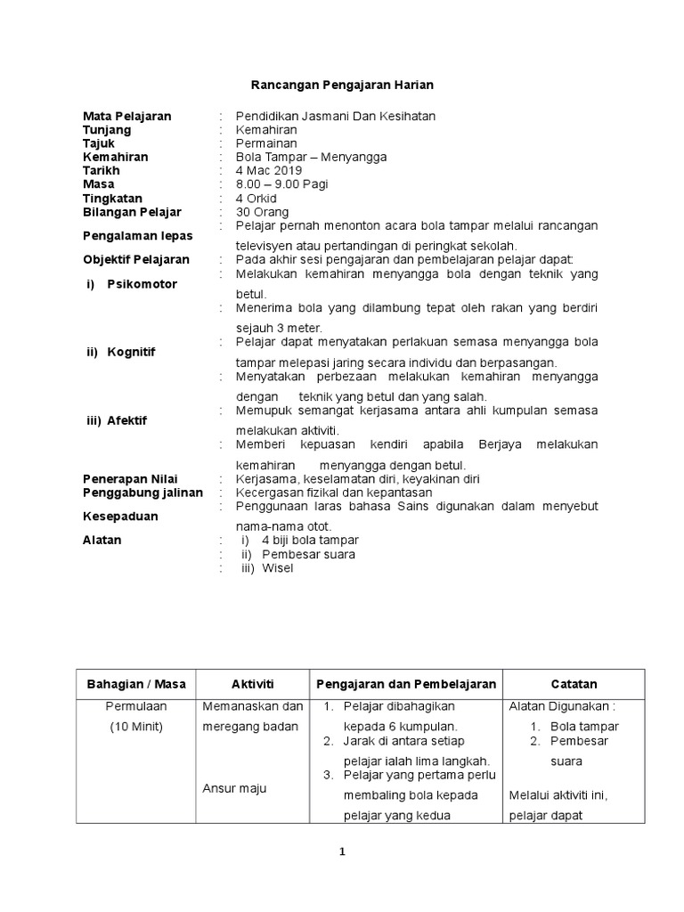 RPH Sukan | PDF