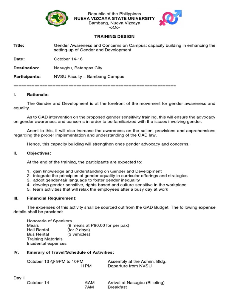 GAD GST Training - October 2015 | PDF | Gender And Development | Gender