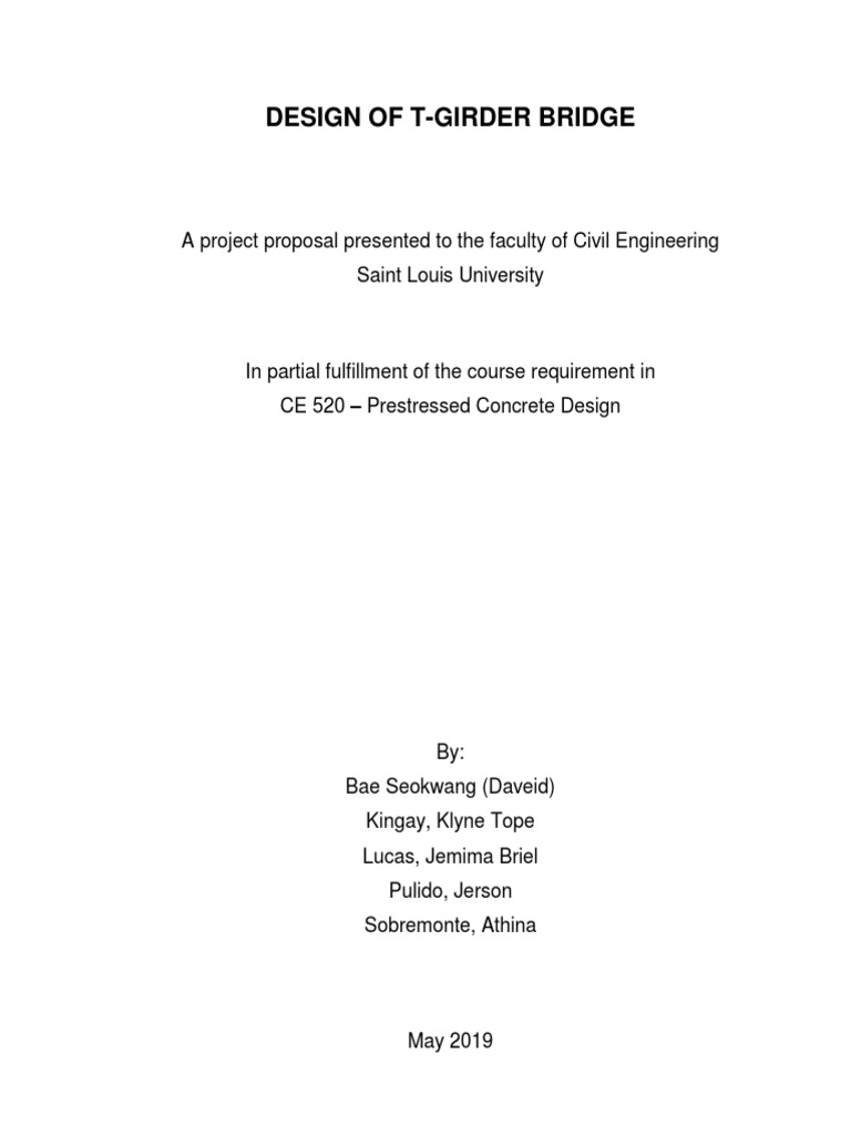 Design of T-Girder Bridge | PDF | Prestressed Concrete | Strength Of ...