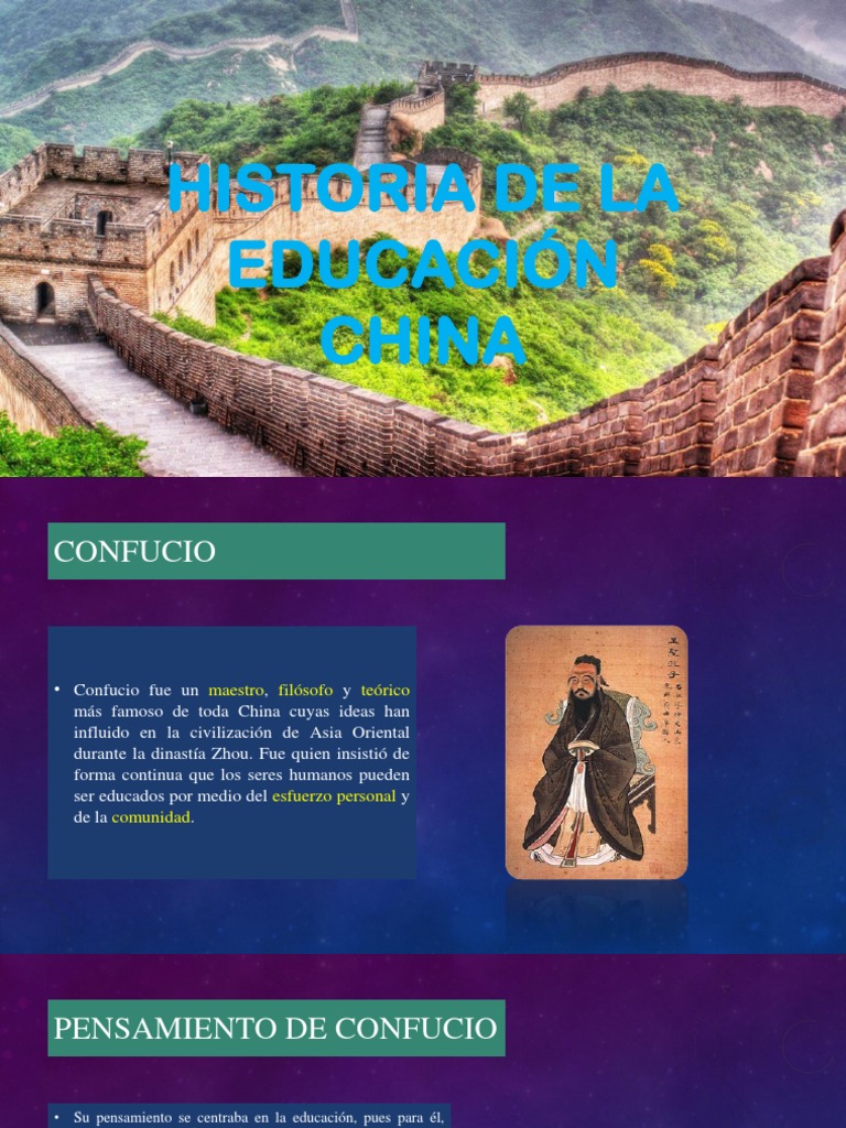 Historia de La Educación China | PDF | Confucio | China