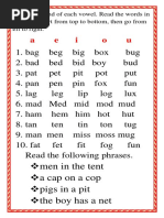 CVC Reading Passages Set1 | PDF