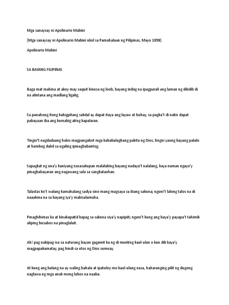 Mabini | PDF