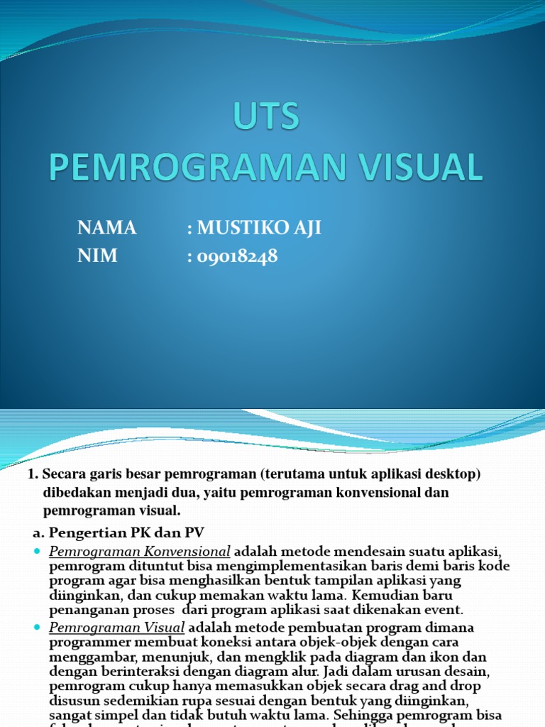 Uts Pemrograman Visual | PDF