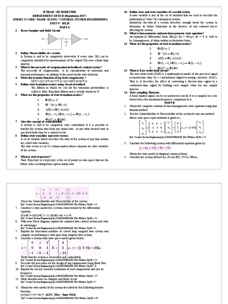 Fundamentals of Control Systems Engineering: State Space Analysis, Compensation Techniques, and ...