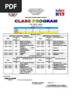 Sample-Class Program and Teachers Program | PDF | Educational ...