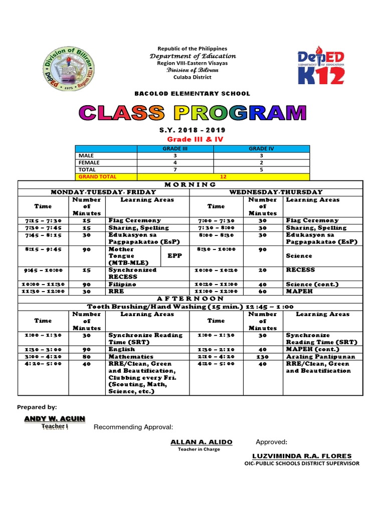 Morning: Grade III & IV | PDF | Learning