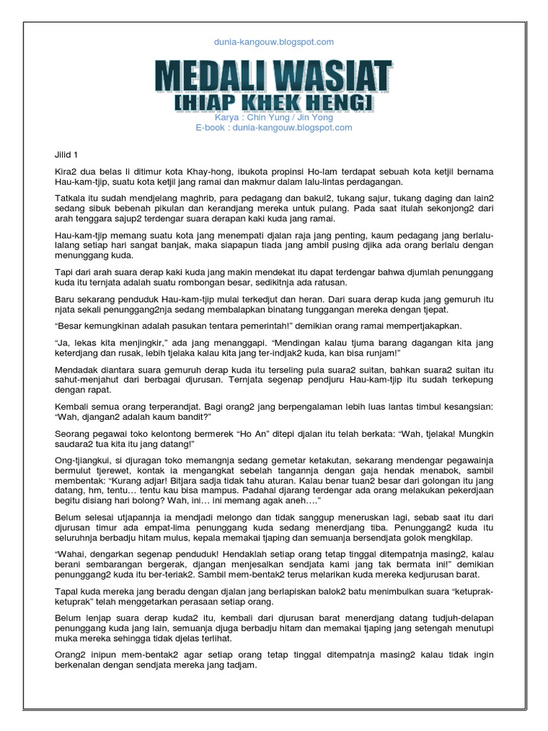 Medali Wasiat PDF | PDF