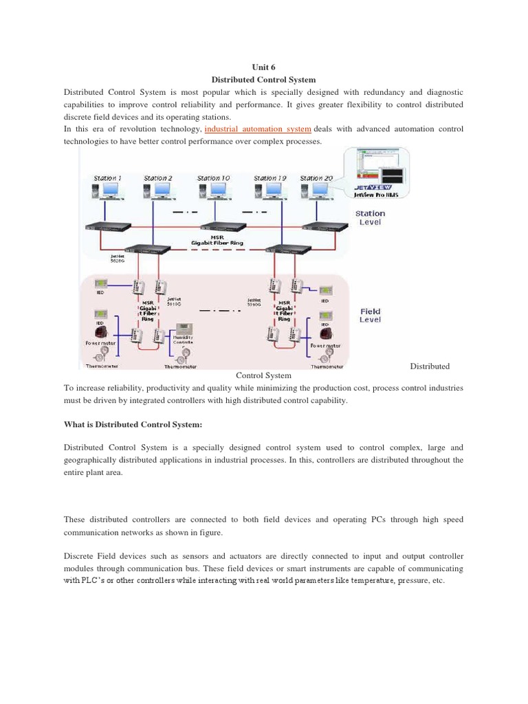 Distributed Control System | PDF | Programmable Logic Controller | Control Theory