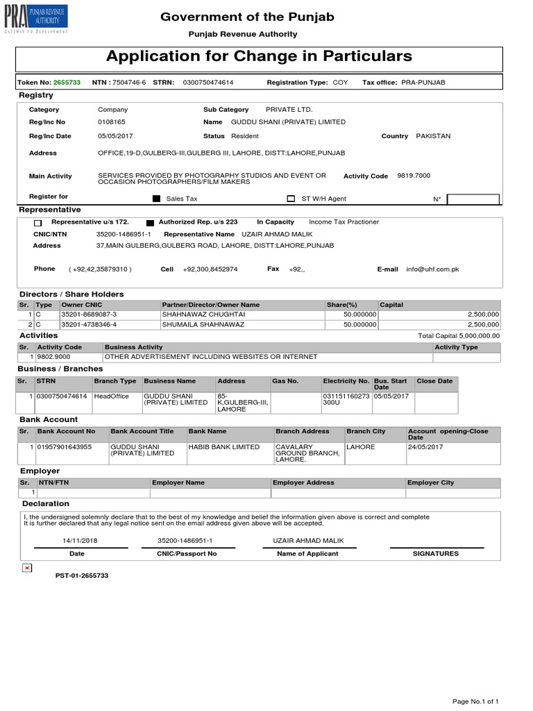 Registration Application 2655733 | PDF | Economies | Government