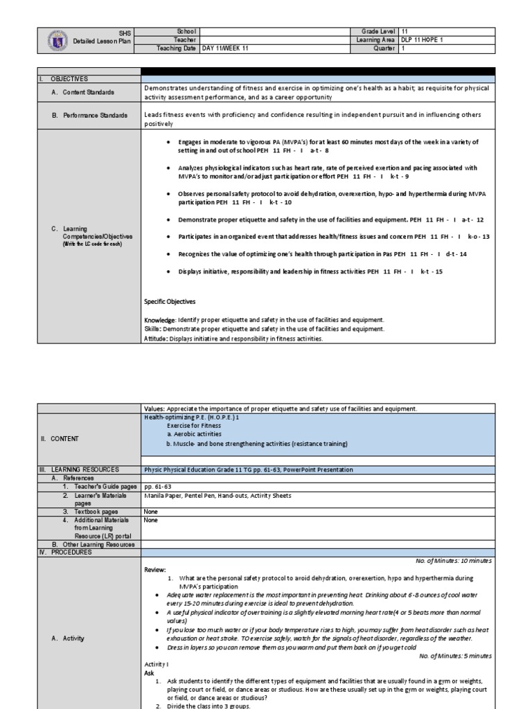Write The LC Code For Each | PDF | Physical Fitness | Etiquette