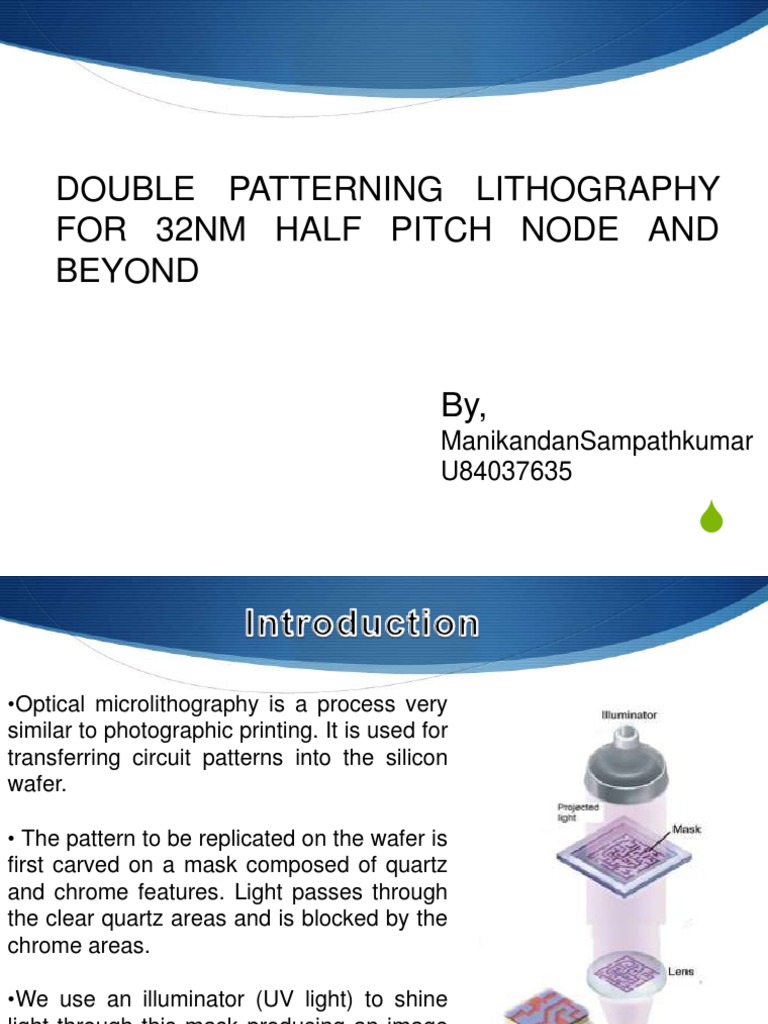 Lithography Presentation | PDF | Photolithography | Angular Resolution
