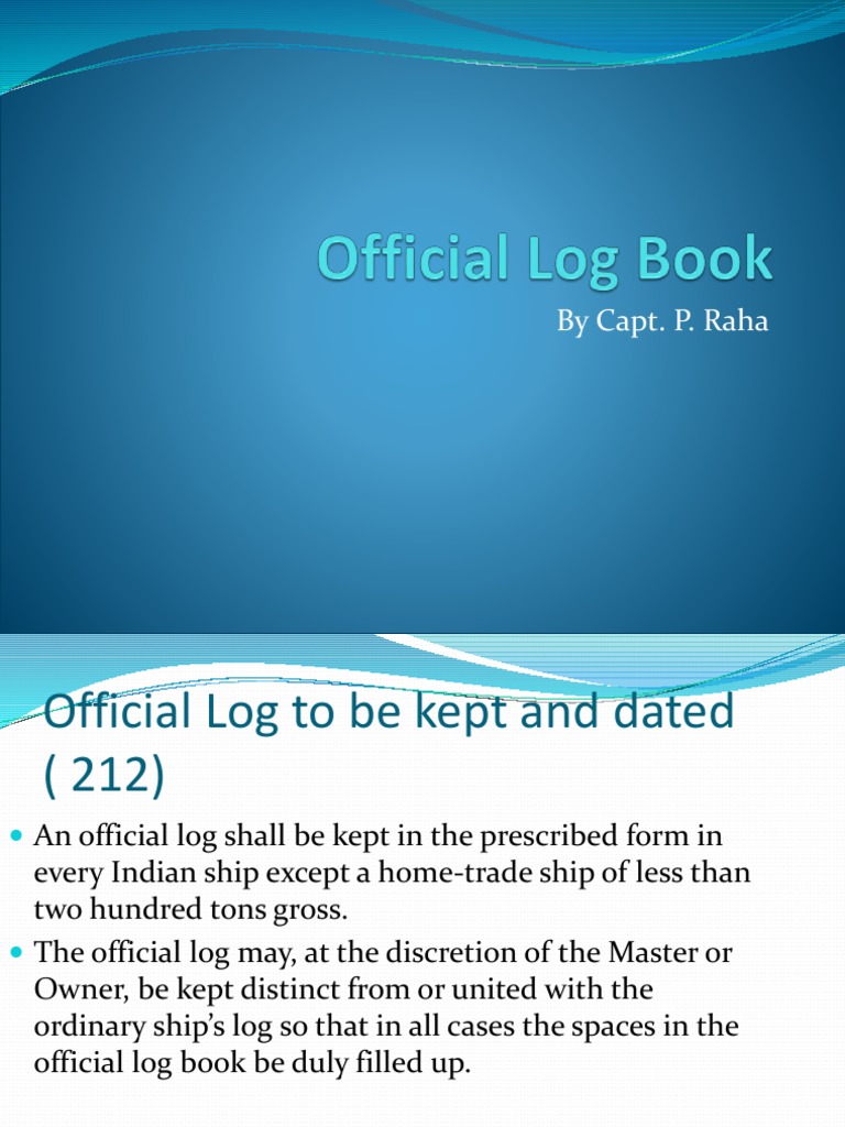 Official Log Book | PDF | Crime & Violence | Crime Thriller