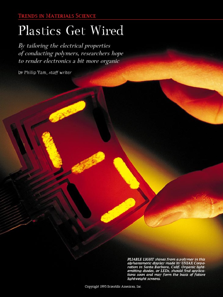 Conducting Plastics | PDF | Light Emitting Diode | Liquid Crystal Display