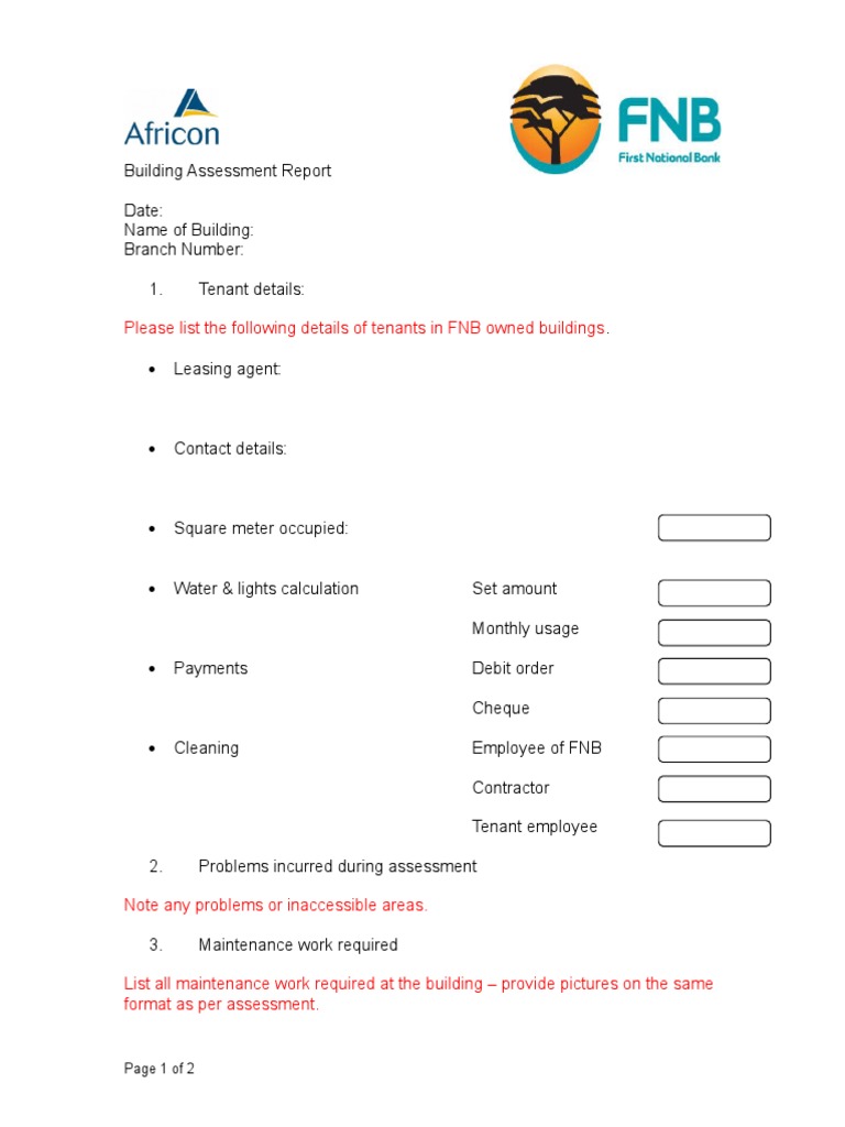 No 3 Building Assessment Report | PDF