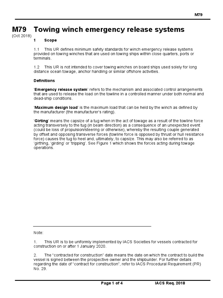 Towing Winch Emergency Release Systems-Cu Aplicare Din 2020 | PDF ...
