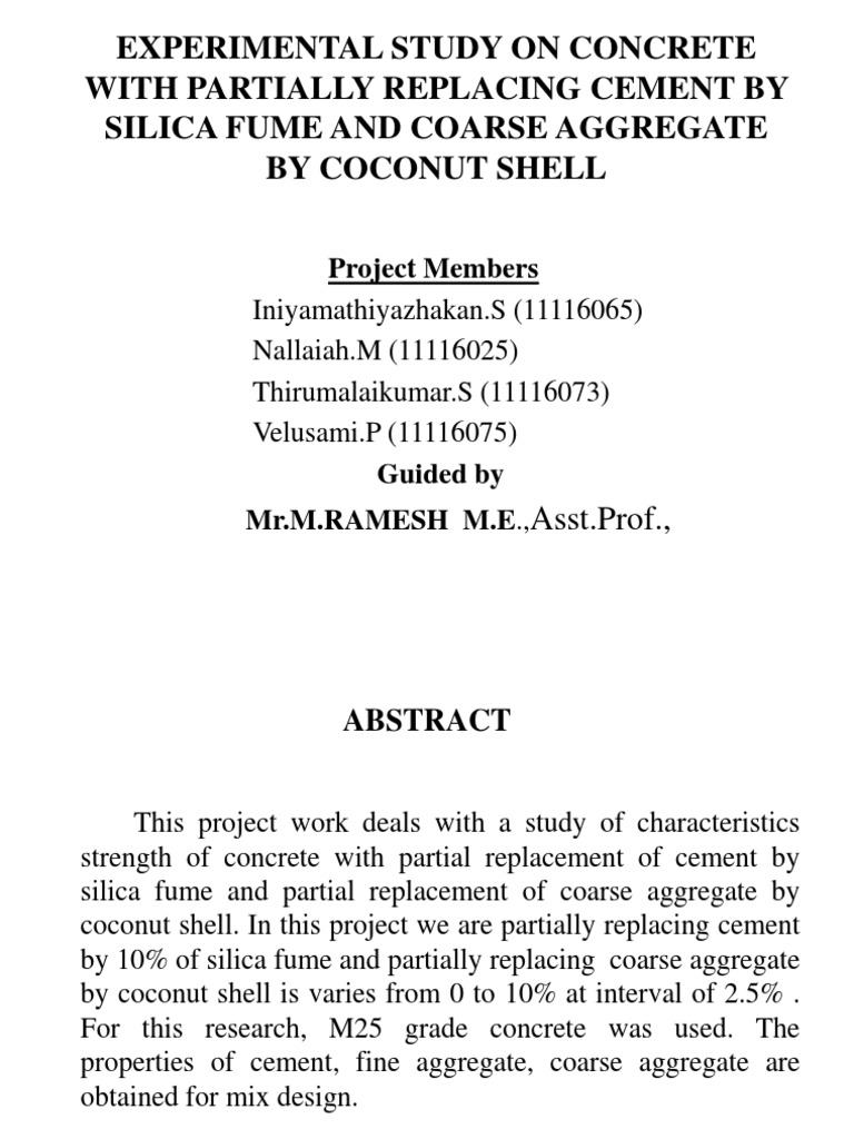 Coconut Shell in Concrete Mix Design | PDF | Construction Aggregate ...