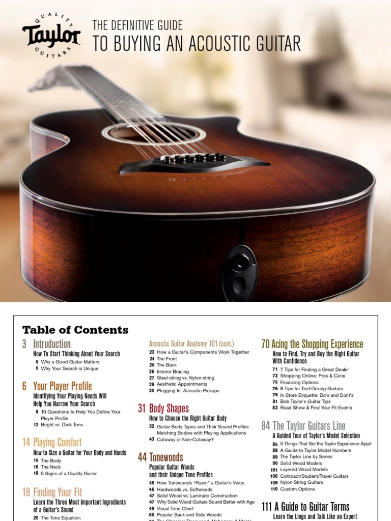 Acoustic Guitar Buying Guide for Beginners | PDF | Guitars | String ...