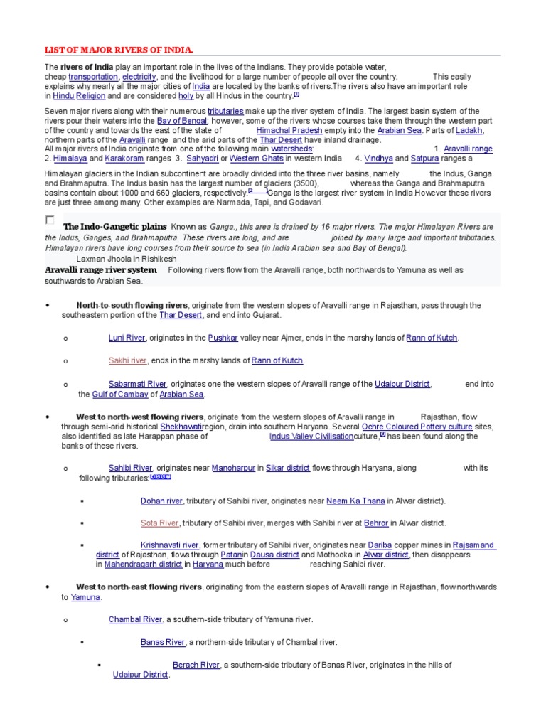 Major Rivers And Lakes Pdf Aquatic Ecology Earth Sciences