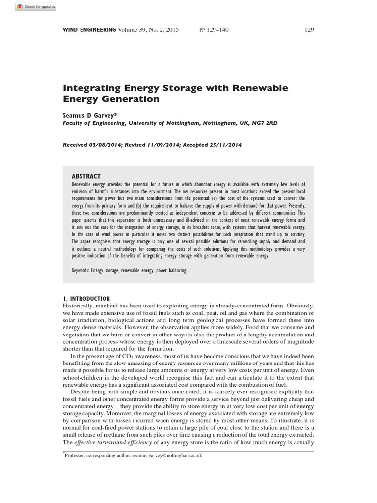 Integrating RE - Wind | PDF | Energy Storage | Wind Power