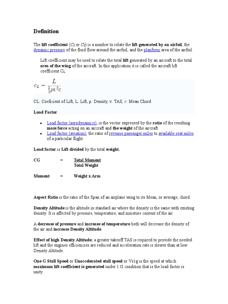 Aviation Definition | PDF | Inertial Navigation System | Lift (Force)