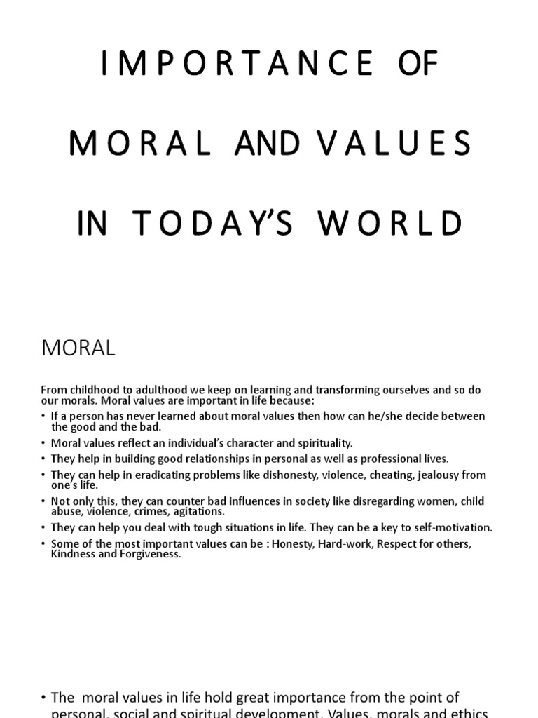 Moral | PDF | Value (Ethics) | Morality