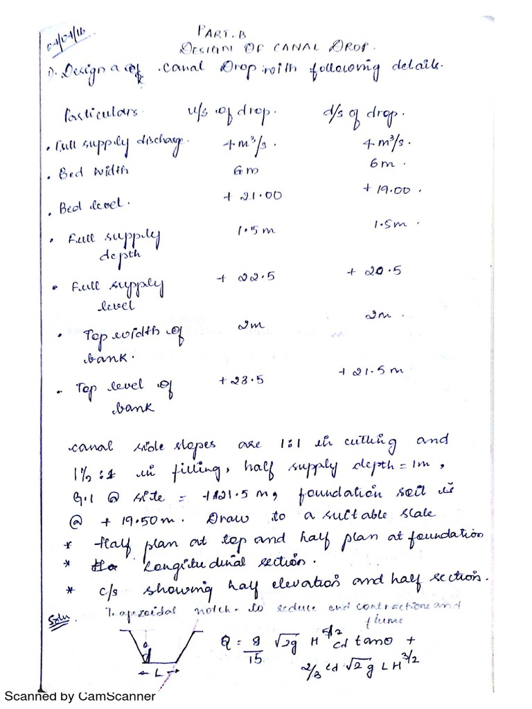 Canal Drop Notes | PDF