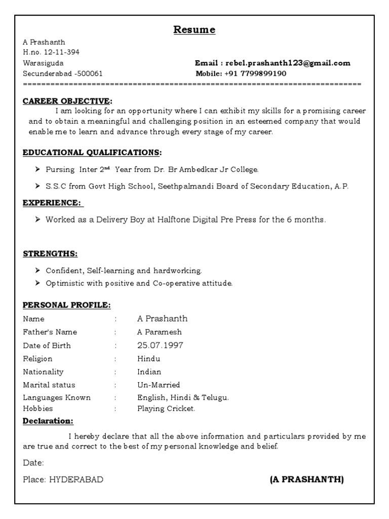1 Page Resume | PDF