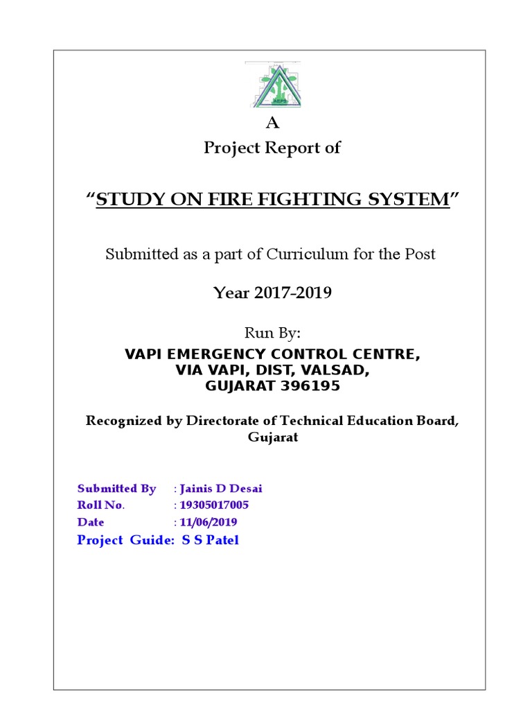 0-Study On Fire Fighting System | PDF | Combustion | Fires