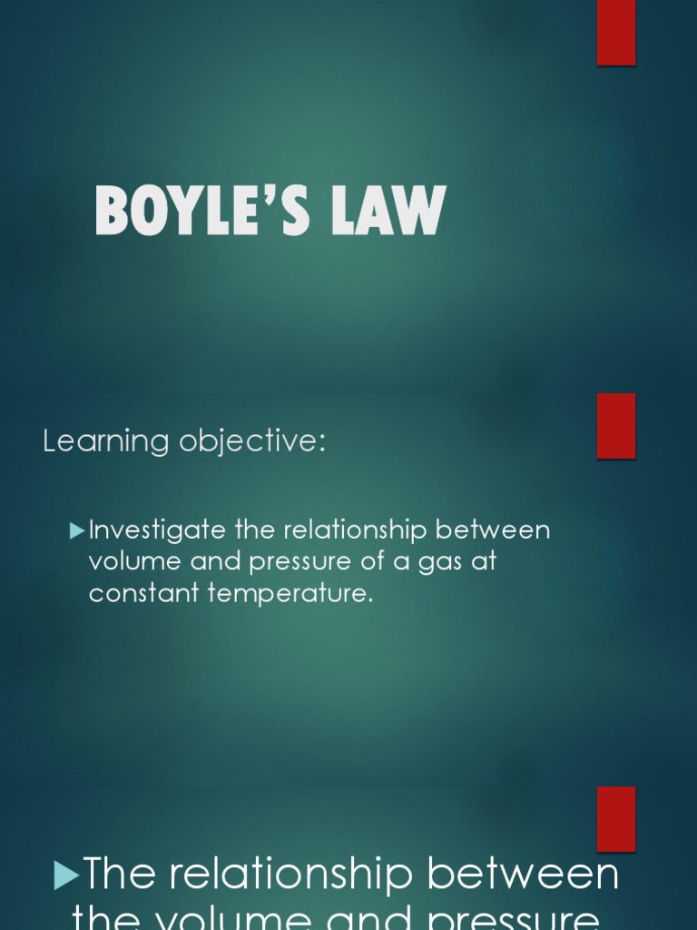 Boyle's Law - P and V Relationship of Gases | PDF | Atmospheric ...