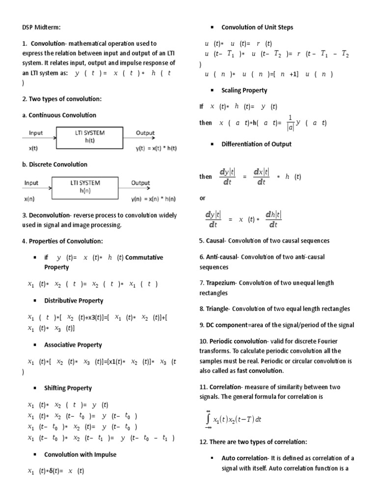 DSP Midterm | PDF | Applied Mathematics | Digital Signal Processing