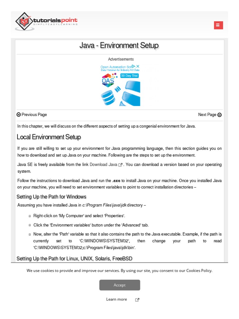 Tutorialspoint Com Java Java Exceptions Htm Pdf Integrated Development Environment