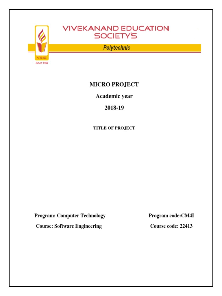 Sample - SEN - Micro - Project Format2018-19 - CM | PDF | Use Case | System