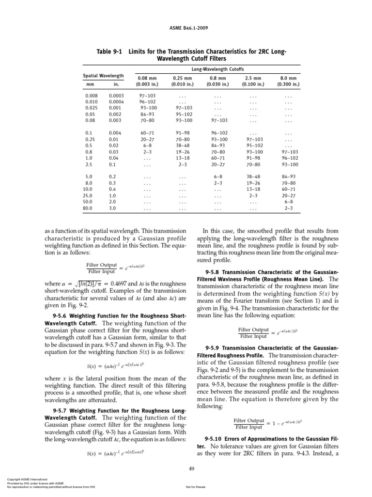 ASME B46.1-2009 Surface Texture (Surface Roughness, Waviness, and Lay ... ASME B46.1-2009 Surface Texture (Surface Roughness, Waviness, and Lay ...