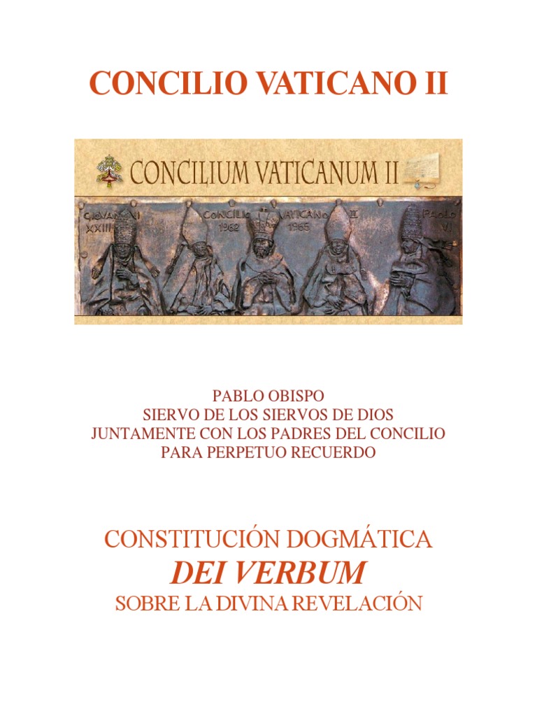 Dei Verbum PDF | Biblia | Iglesia Católica