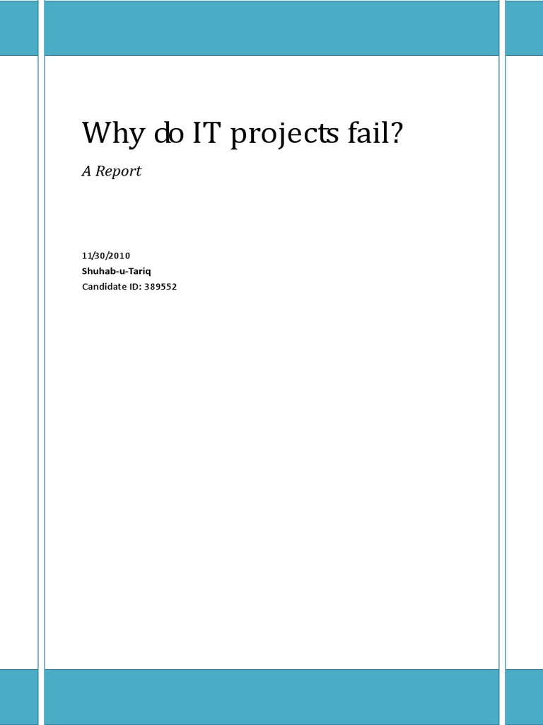 Why Do IT Projects Fail | PDF | Enterprise Resource Planning | National ...