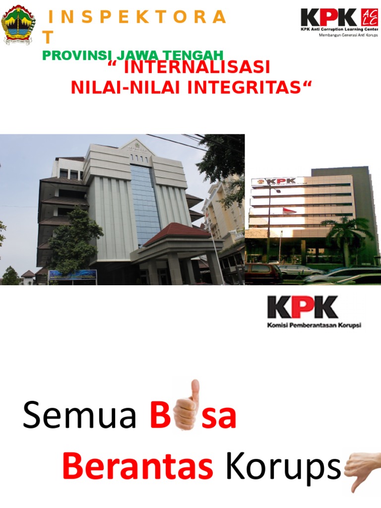 Internalisasi Nilai Nilai Integritas | PDF