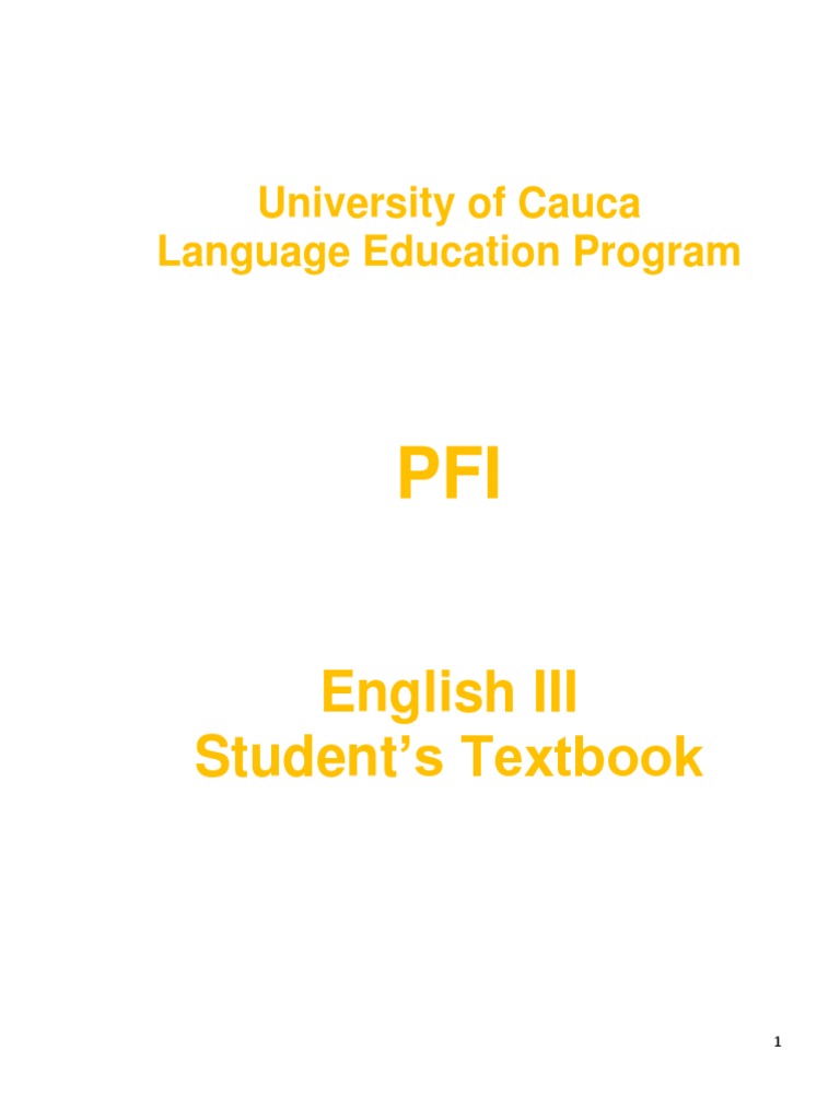 Future Plans in English III Textbook | PDF | Stress (Linguistics) | Essays